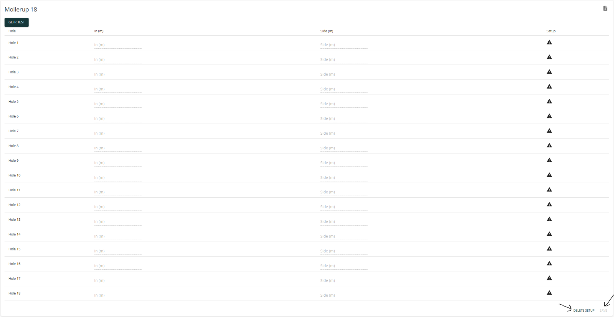 Club – Pin Positions – GLFR Support